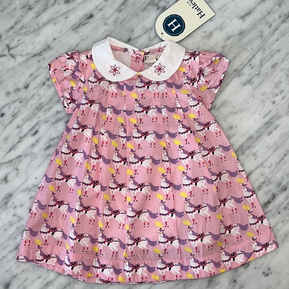 Hatley | Dresses | New Hatley Baby Girls Pink Horses Collared Aline ...